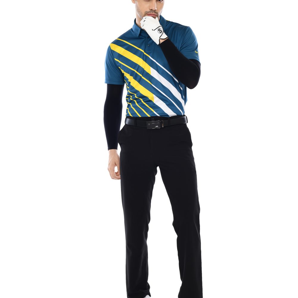 Svingolf Lightframe Polo Baju Golf Pria - Sailor Blue - Svingolf Apparel