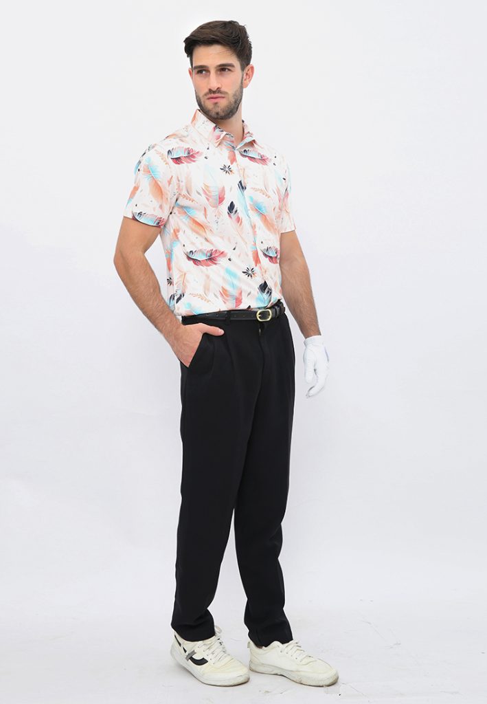 Svingolf Flying Feather Polo Baju Golf Pria - Orange - SVINGOLF